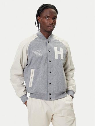 Tommy Hilfiger Bomberjacke Mix Media Varsity MW0MW39684 Hellgrau Regular Fit