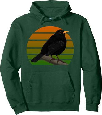 jz.birds Amsel Vogel Vogelfreund Gartenvogel Singvogel Vogelmotiv Pullover Hoodie