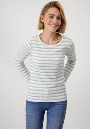 Monari Rundhalsshirt mit Streifen