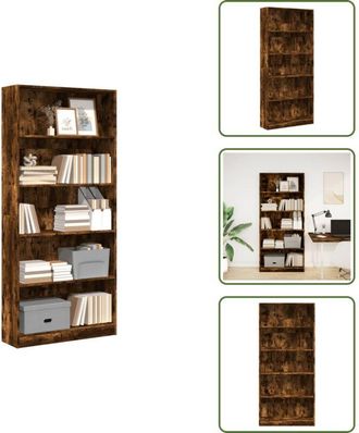 vidaXL Vidaxl - B&uuml;cherregal R&auml;uchereiche 80x24x176 cm Holzwerkstoff - B&uuml;cherregal - B&uuml;cherregale - B&uuml;cherschrank - B&uuml;cherschr&auml;nke