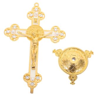 TOPBATHY Kreuz Statue Aus Jesus Tr&auml;gt Kreuz F&uuml;r Heimdekoration Kleine Jesusstatue F&uuml;r Regaldekoration Spirituelle Dekoration F&uuml;r Wohnzimmer