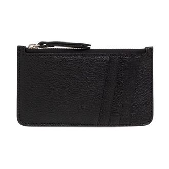 Maison Margiela Leder Kartenhalter mit wei&szlig;en N&auml;hten - - Accessories - Herren - Schwarzk - ONE SIZE