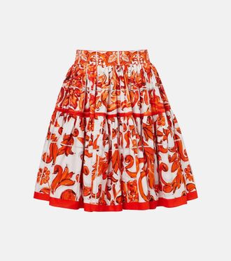 Dolce & Gabbana Mini-jupe Majolica en coton