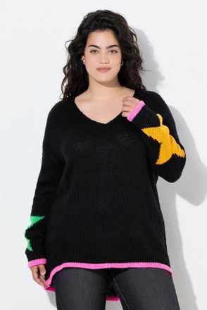 Angel Of Style Strickpullover Pullover Loose Fit Neon R&uuml;ckenstern