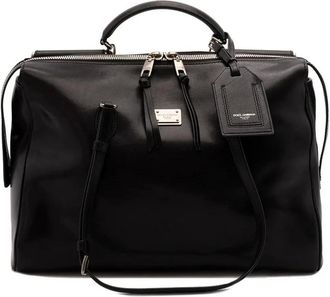 Dolce & Gabbana Femme, Sacs, Noir, Taille: ONE Size Leather Top Handle Bag