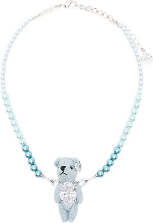 Yvmin Bear-pendant Beaded Necklace