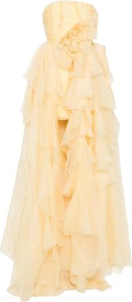 LouLou robe longue à fleurs - Jaune