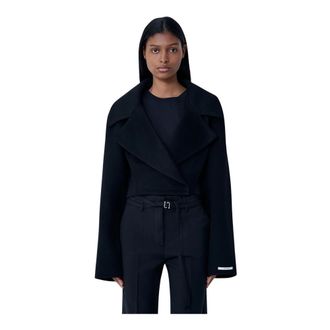 Sportmax Femme, Vestes, Noir, Taille: 38 FR Wool Coat