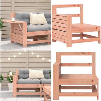 vidaXL Vidaxl - Gartensofa mit Armlehne und Beistelltisch Massivholz Douglasie - Holzsessel - Gartenm&ouml;bel - Lounge Set - Douglasienholz - Gartensorga - Home
