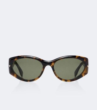 Fendi Lunettes de soleil ovales Fendi Screen