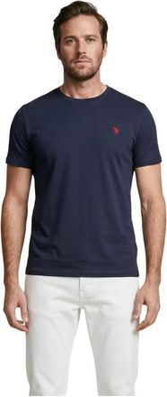 U.S.Polo Association U.s. Polo Assn., Homme, Tops, Bleu, Taille: XL T-shirt &agrave; Manches Courtes et Col Rond en Coton