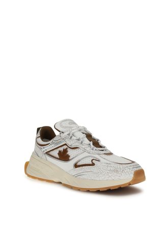 Dsquared2 Mens Sprinter Sneakers Bianco-Crema-Marrone Bianco/crema/marrone