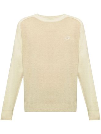 Etro pull en laine vierge à logo Pegaso brodé - Tons neutres