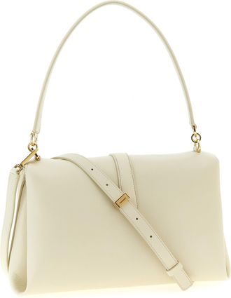 Ferragamo Womens White Calfskin Shoulder Bag