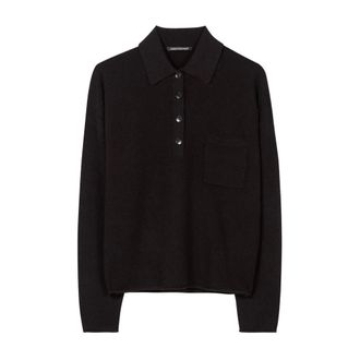 Luisa Cerano Polo en cachemire m&eacute;lang&eacute; - Femme - Tops - Brun - Taille: 42 FR