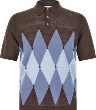 Ballantyne Homme, Tops, Brun, Taille: M Polo Argyle