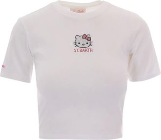 MC2 Saint Barth Femme, Tops, Blanc, Taille: 40 FR Nives T-shirt court en coton stretch