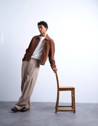 Topman Pantalon habill&eacute; coupe d&eacute;contract&eacute;e - Beige-Neutre