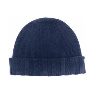 Drumohr Homme, Accessoires, Bleu, Taille: 46 CM Cashmere Beanie