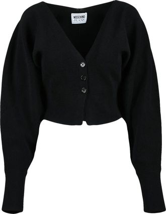 Moschino Femme, Pulls, Noir, Taille: 36 FR Cardigan Corto