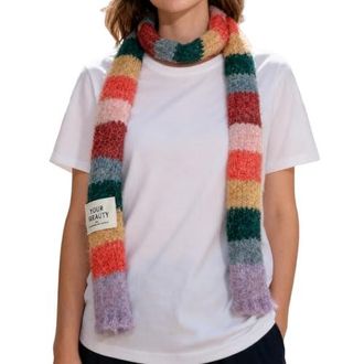 Generic Silencieux tiss&eacute; - Motif ray&eacute; fin et lumineux pour temps froid, tissu de fil confortable, &eacute;quipement dactivit&eacute;s de plein air automne-hiver, accessoire