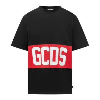 GCDS Logo Loose SS T-Shirt - - Tops - Herren - Schwarzk - M