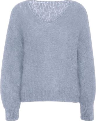 Americandreams Americandreams, Femme, Pulls, Bleu, Taille: 40 FR Milana LS Mohair Tricot &agrave; Capuche