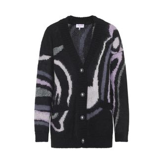 Pucci Cardigan mit abstraktem Print - - Knitwear - Damen - Mehrfarbig - S