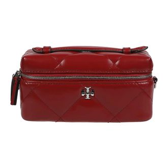 Tory Burch Femme, Sacs, Rouge, Taille: ONE Size Kira Diamond Quilt East-West Vanity Case Bag