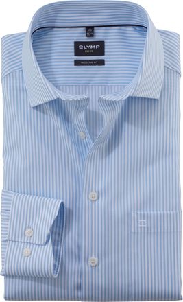 Olymp Herren Oberhemd Langarm Luxor,Römer Streifen,470 Modern Fit 26,19 Global Kent,bleu 11,48