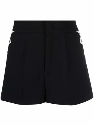 Red Valentino Shorts mit gewellten Kanten - Schwarz