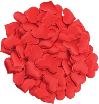 Cabilock 300 St&uuml;ck Herzkonfetti Rot 3cm Schwamm Bl&uuml;tenbl&auml;tter Tischdekoration Valentinstag Hochzeit Romantische Party Deko
