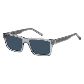 Tommy Hilfiger Homme, Accessoires, Gris, Taille: 55 MM Lunettes de soleil rectangulaires