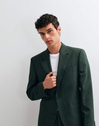 Asos Veste de costume ajust&eacute;e - Vert fonc&eacute;