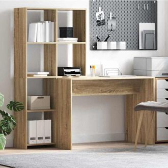 vidaXL Bureau Ch&ecirc;ne sonoma 138.5 x 55 x 143 cm Bois ding&eacute;nierie Vidaxl