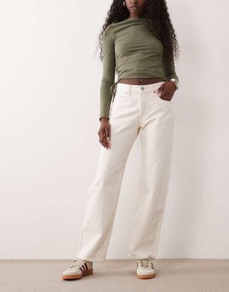 Levi's 501 90er-Jahre-Jeans in Ecru-Wei&szlig;