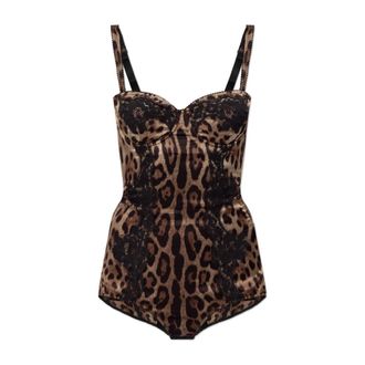 Dolce & Gabbana Femme, Tops, Brun, Taille: 90B FR Silk Strappy Bodysuit