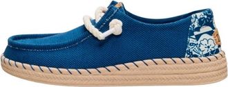 Hey Dude Femme, Chaussures, Bleu, Taille: 38 EU Wendy Espadrille Hibiscus