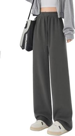 SHEKINI Pantalon Jogging Femme Large Pantalon Sport Décontracté Pantalons Taille Haute Fitness Training Yoga Élastique Sweatpants