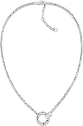 Tommy Hilfiger Jewelry Gliederhalskette für Damen aus Edelstahl mit einem Runden Charm - 2780944