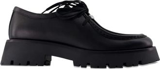 Alexander Wang Derby mit runder Kappe - Schwarz