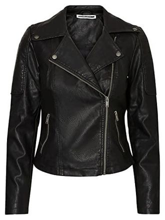 Noisy May Veste Rebel PU Femme Veste en imitation cuir noir XXL 100% Polyester