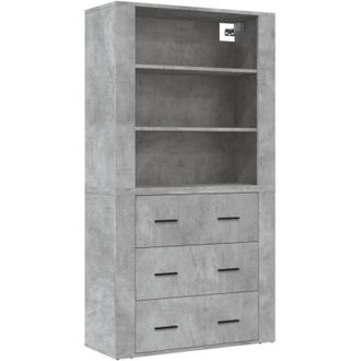vidaXL Highboard Betongrau Holzwerkstoff vidaXL