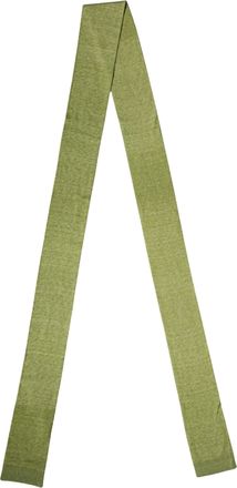 Dolce & Gabbana Green Cashmere Knitted Neck Foulard 280cm X11cm Men Scarf Silk