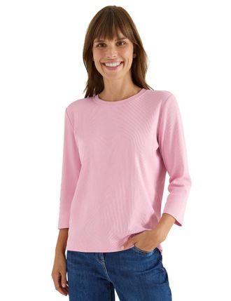 Cecil Shirt mit Rippstruktur Blossom Glow XXL
