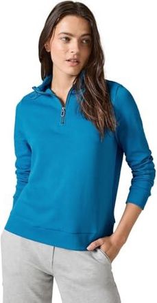 Cecil B302954 Sweat-Shirt avec Broderie, Dynamic Aqua Blue, M Femme