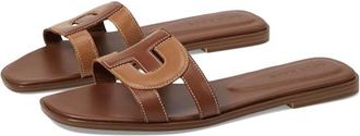 Cole Haan Womens Chrisee Sandals Flat, Dark Cuoio Pecan Leather, 38.5 EU