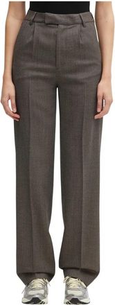 Maison Margiela Weite Hose mit Faltenlegung - - Trousers - Damen - Braun - XS