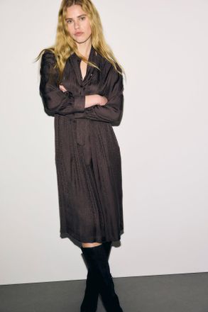 Gerard Darel Robe cintr&eacute;e en jacquard - CLEME - Cinnamon