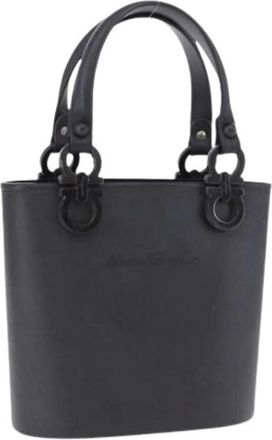 Ferragamo Sac &agrave; main en toile Pre-owned - Femme - Pre-owned - Noir - Taille: ONE Size